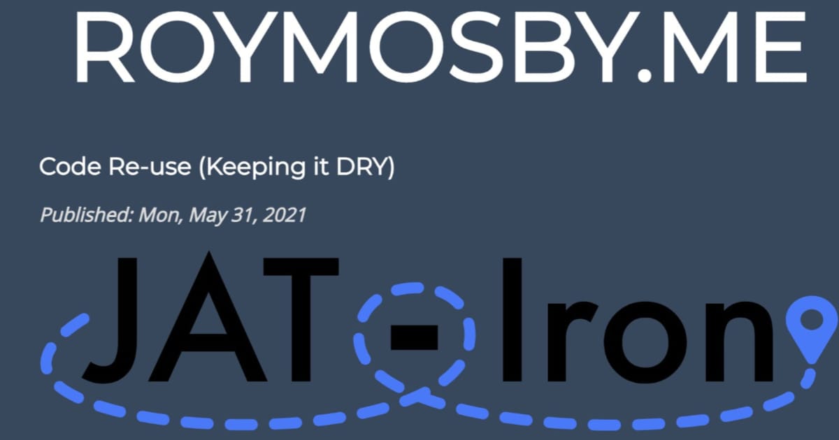 roymosby.me | Code Re-use (Keeping it DRY)